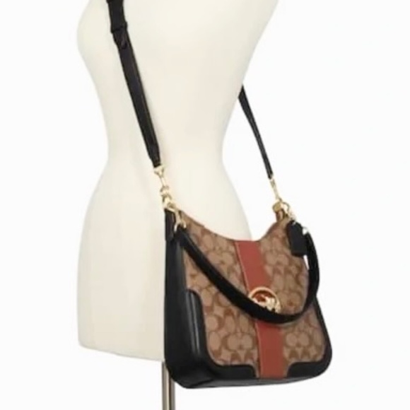 Coach | Bags | Nwt Coach Hobo In Signature Canvas Leather Colorblock ...